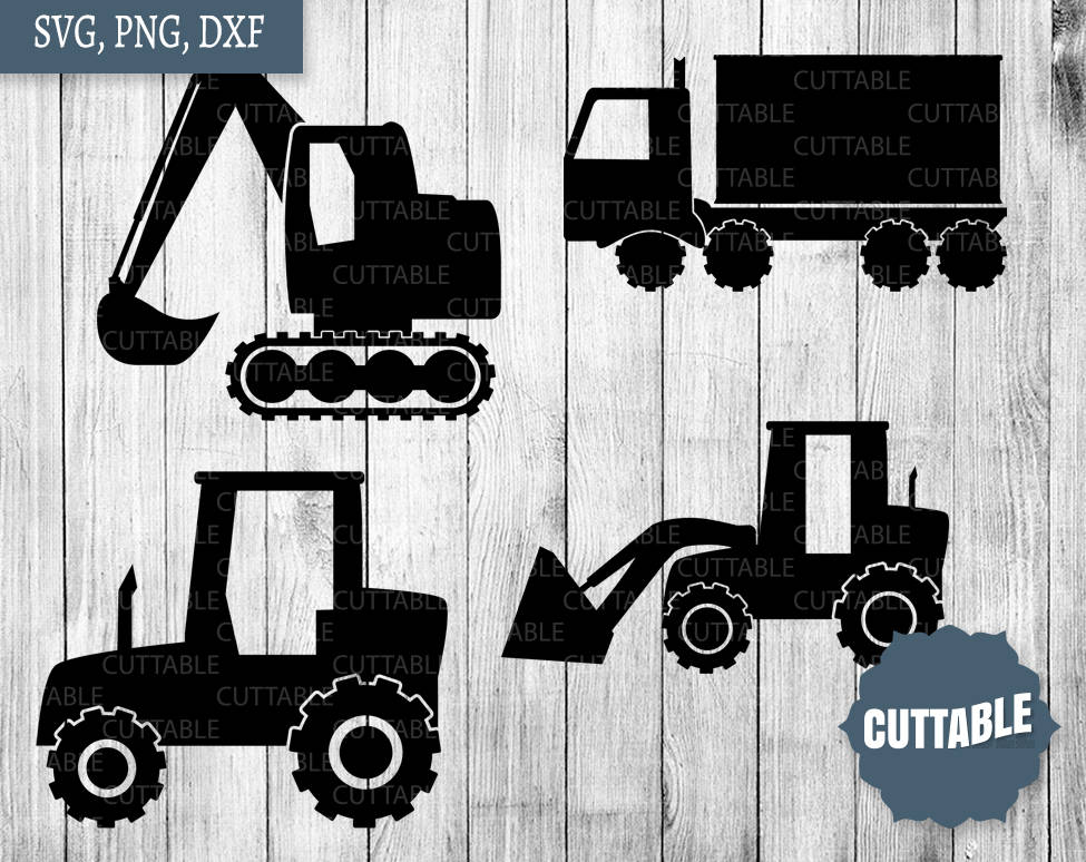 Construction Cut Files Construction Vehicles Svg Cutting | Etsy