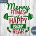 Merry Fitmas and a Happy New Year Cutting Files, Christmas Fitness ...
