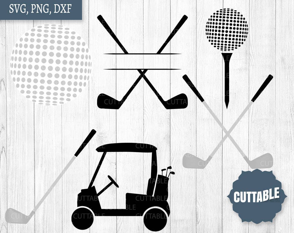 Golf Cut Files SVG Golf Cut Files Golf Club Monogram Svg | Etsy
