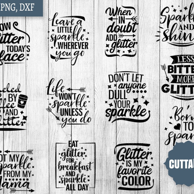 Glitter Svg - Etsy