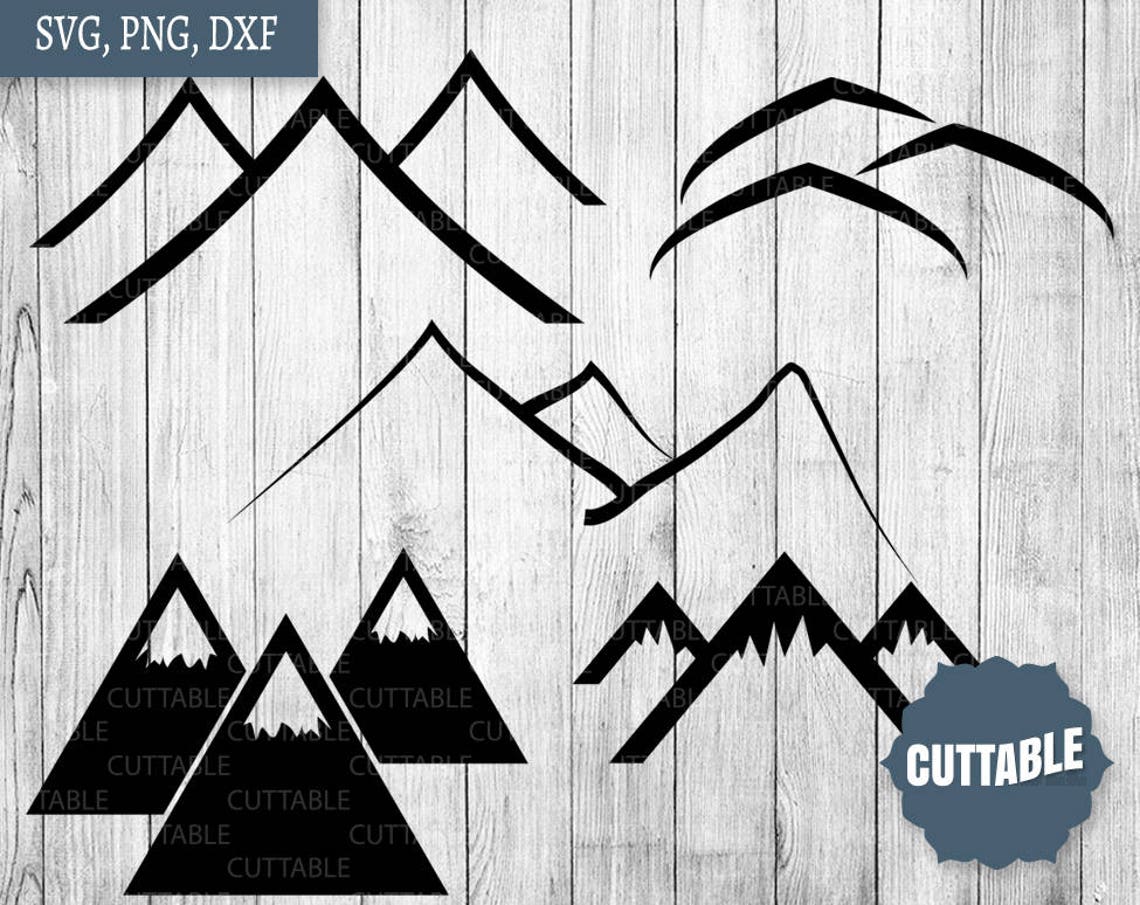 Montañas SVG archivos cortados 10 paisajes archivos cortados - Etsy España