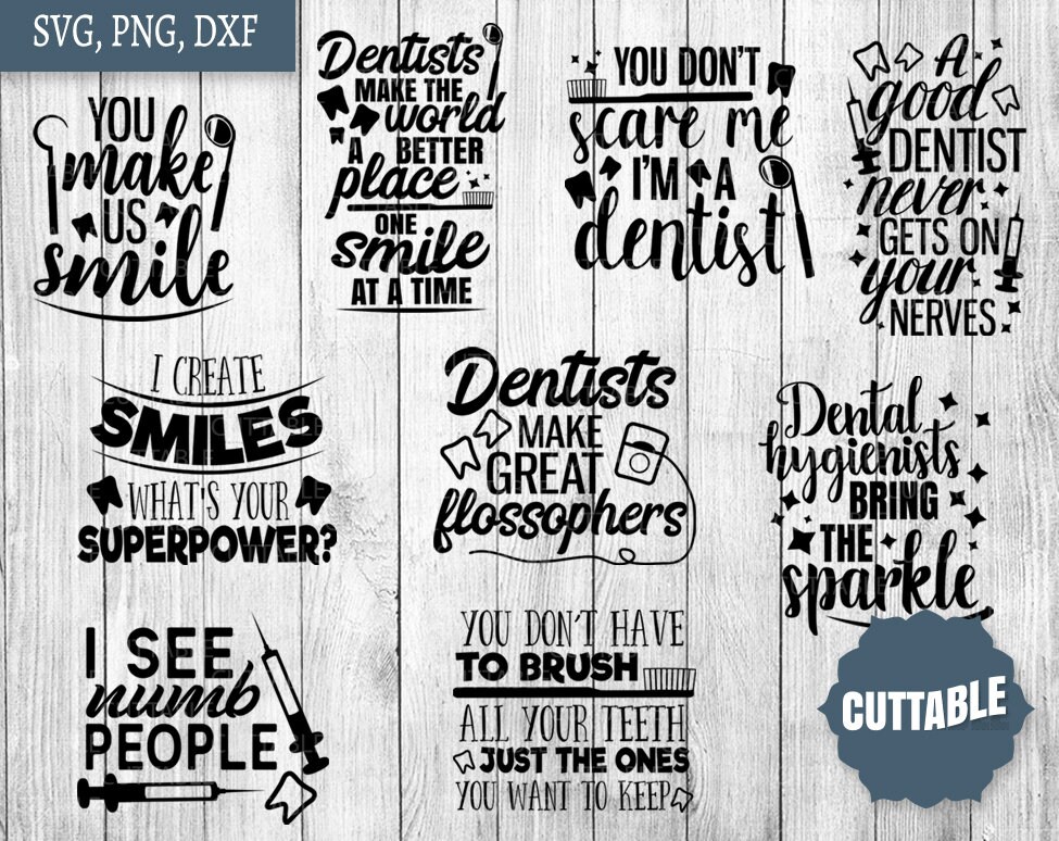 Dentist SVG Bundle Dentistry Svg Pack Cut Files 9 Dentist - Etsy