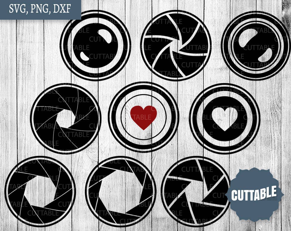 Camera lenses cut svg files SVG print and cut camera | Etsy