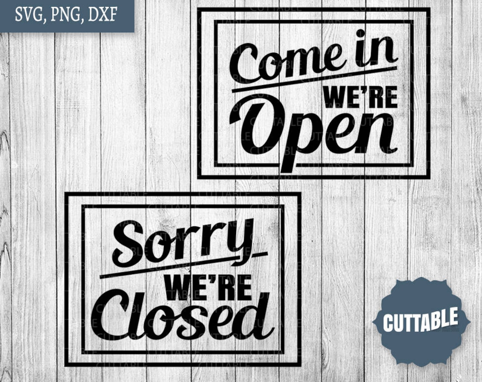 Shop Signs Open and Closed SVG Cut Files Shop Owner SVG | Etsy