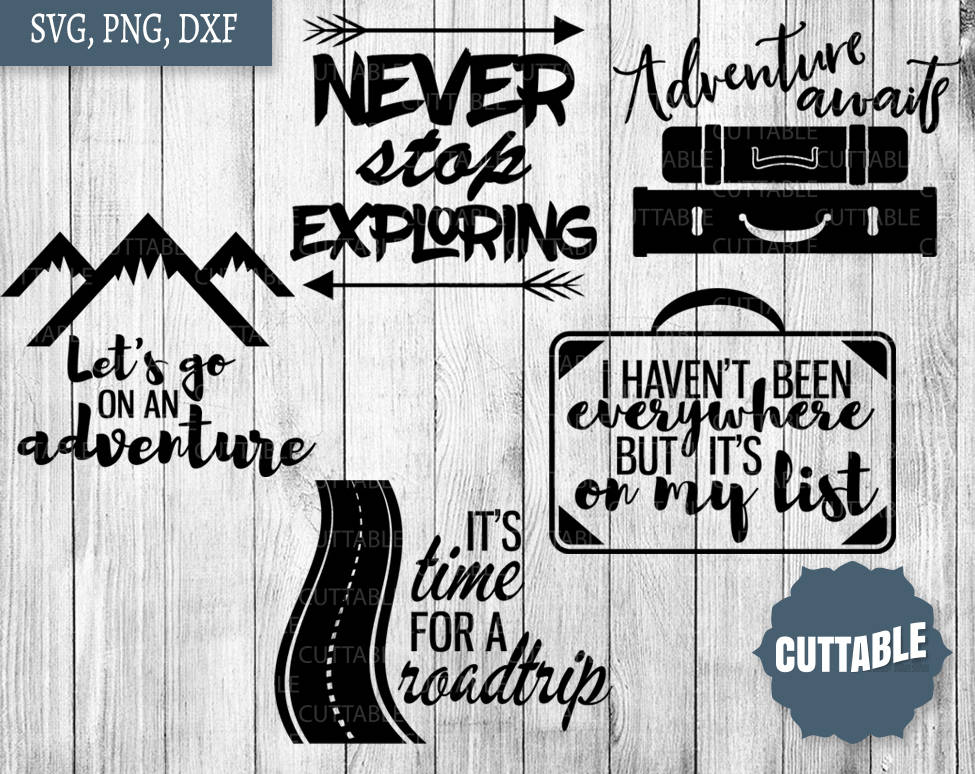 Travel SVG Bundle Travel Quote Svg Pack Cut Files 10 Love to - Etsy