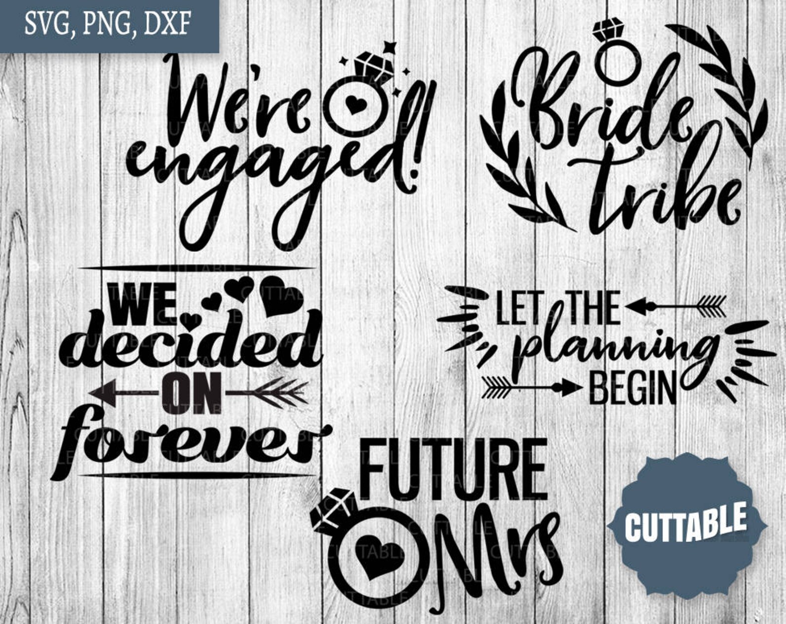 Engagement SVG Bundle Wedding Planning Svg Pack Cut Files 16 | Etsy