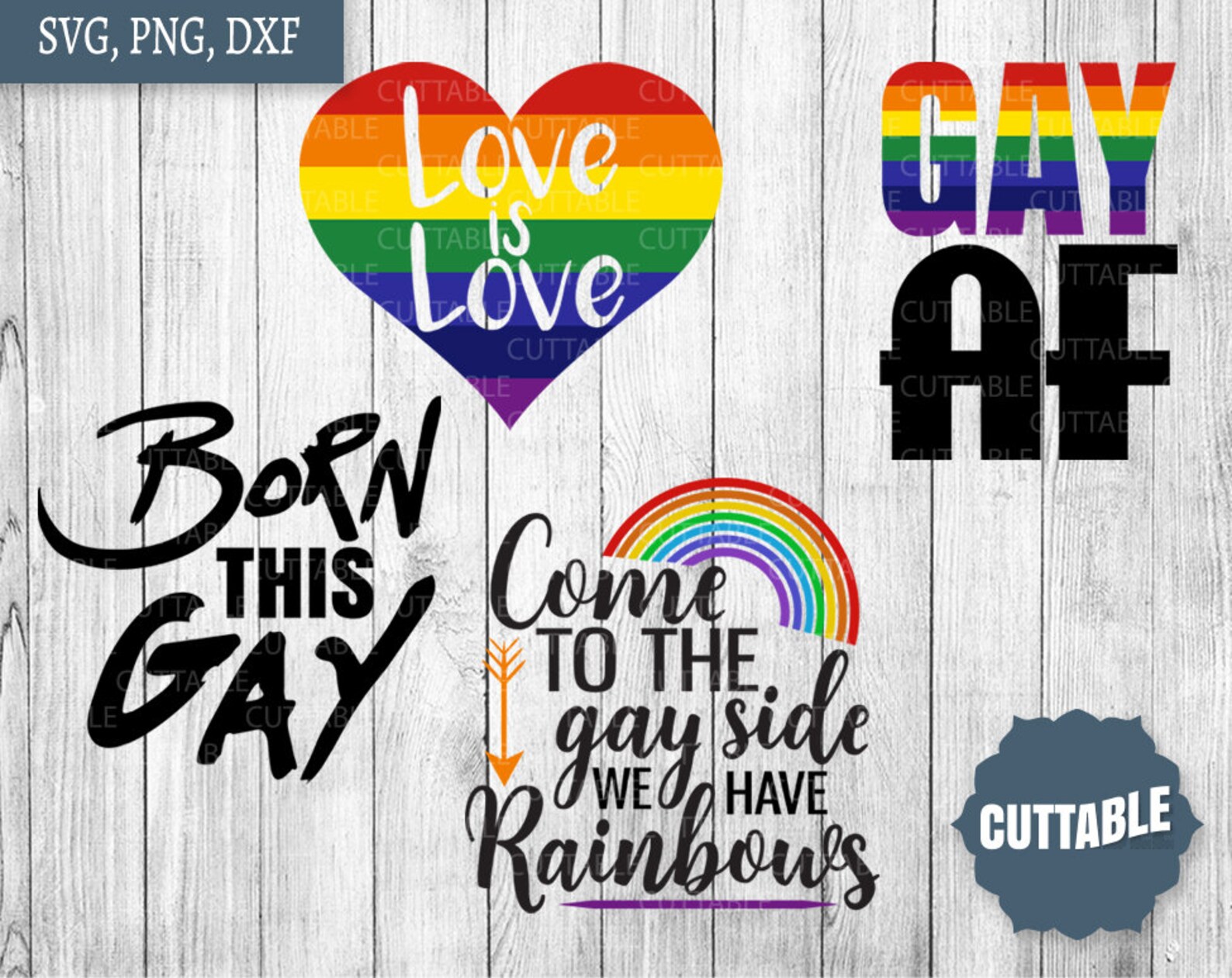 Gay Pride SVG Bundle, Gay Cut Files, 14 Funny Gay Sayings, Gay Pride ...
