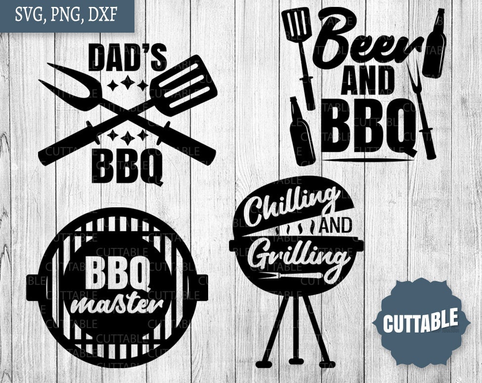 BBQ SVG Bundle, Barbecue Svg Pack Cut Files, 12 Bbq Quote, Beer and Bbq ...