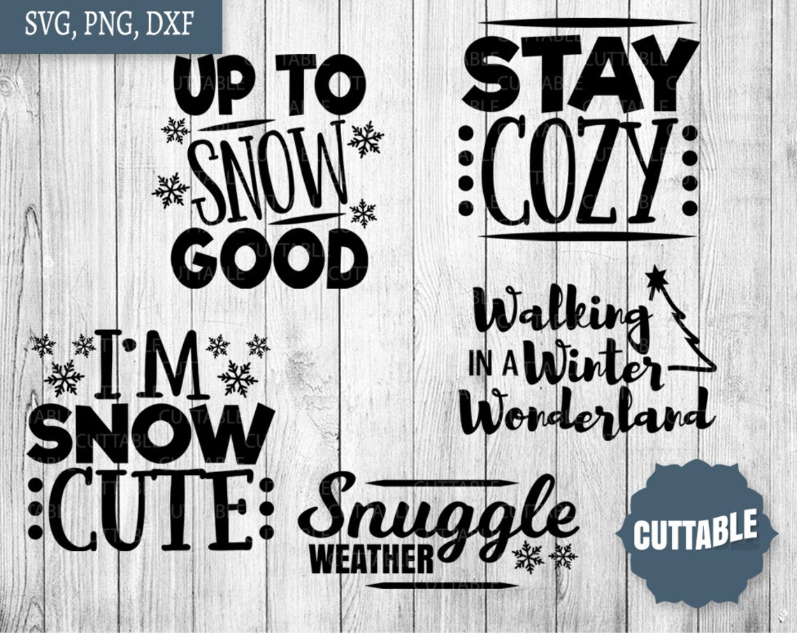 Winter SVG Bundle Winter Seasonal svg pack cut files Snow | Etsy