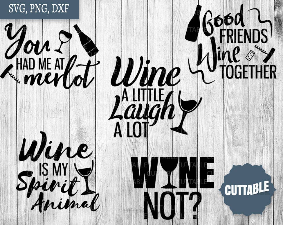 Wine SVG Cut Files Bundle Wine Svg Pack Cut Files 15 - Etsy