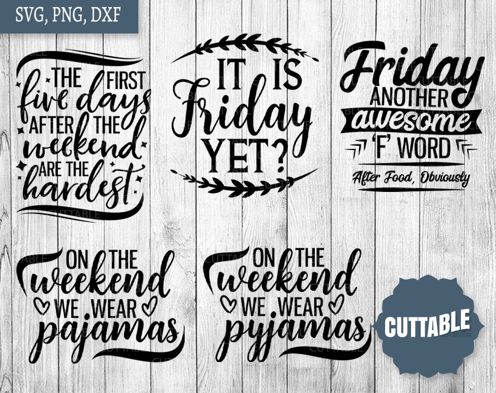Weekend SVG Bundle We Love the Weekend Svgs Weekend Pack Cut | Etsy UK