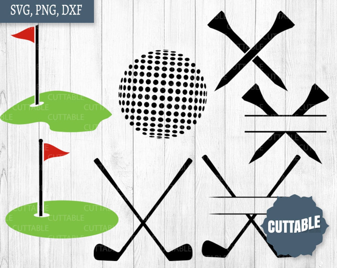 Golf Cut Files SVG Golf Cut Files Golf Club Monogram Svg | Etsy