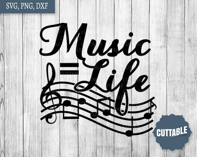 Music is Life SVG Cut File Music Lover Cutting File - Etsy