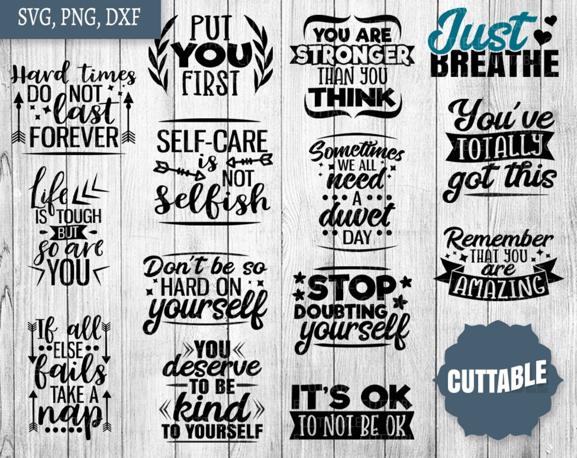 Self-care SVG Bundle Self Care Svg Pack Mental Health - Etsy