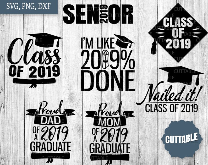 Graduation SVG Bundle 2019 Senior Grad Svg Pack Cut Files 14 | Etsy