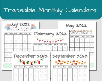 Traceable Monthly - Etsy
