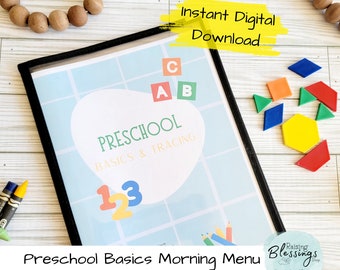 Preschool Morning Menu Pages, Homeschool Printables, Toddler Morning ...