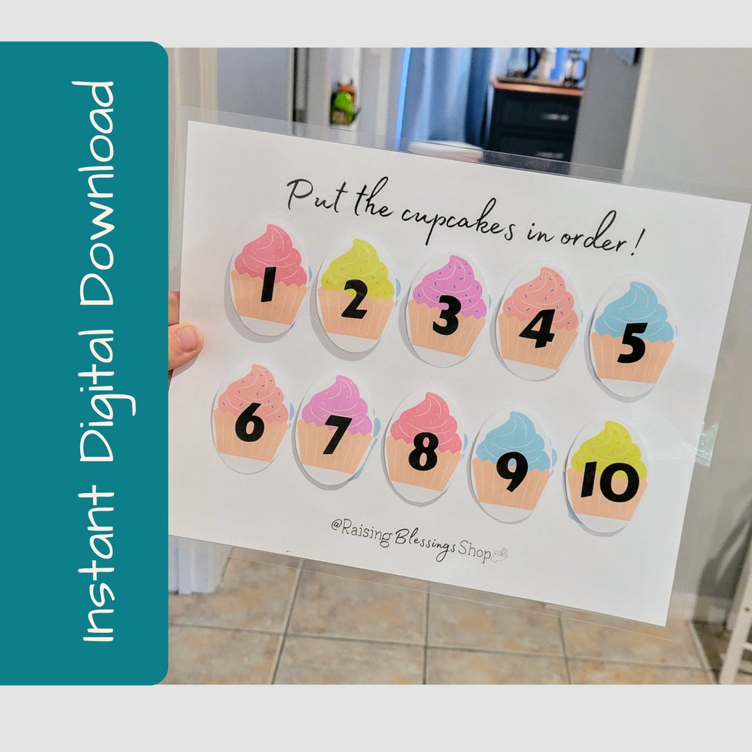 Number Practice | Number Ordering | Cupcake Counting | Busy Book ...
