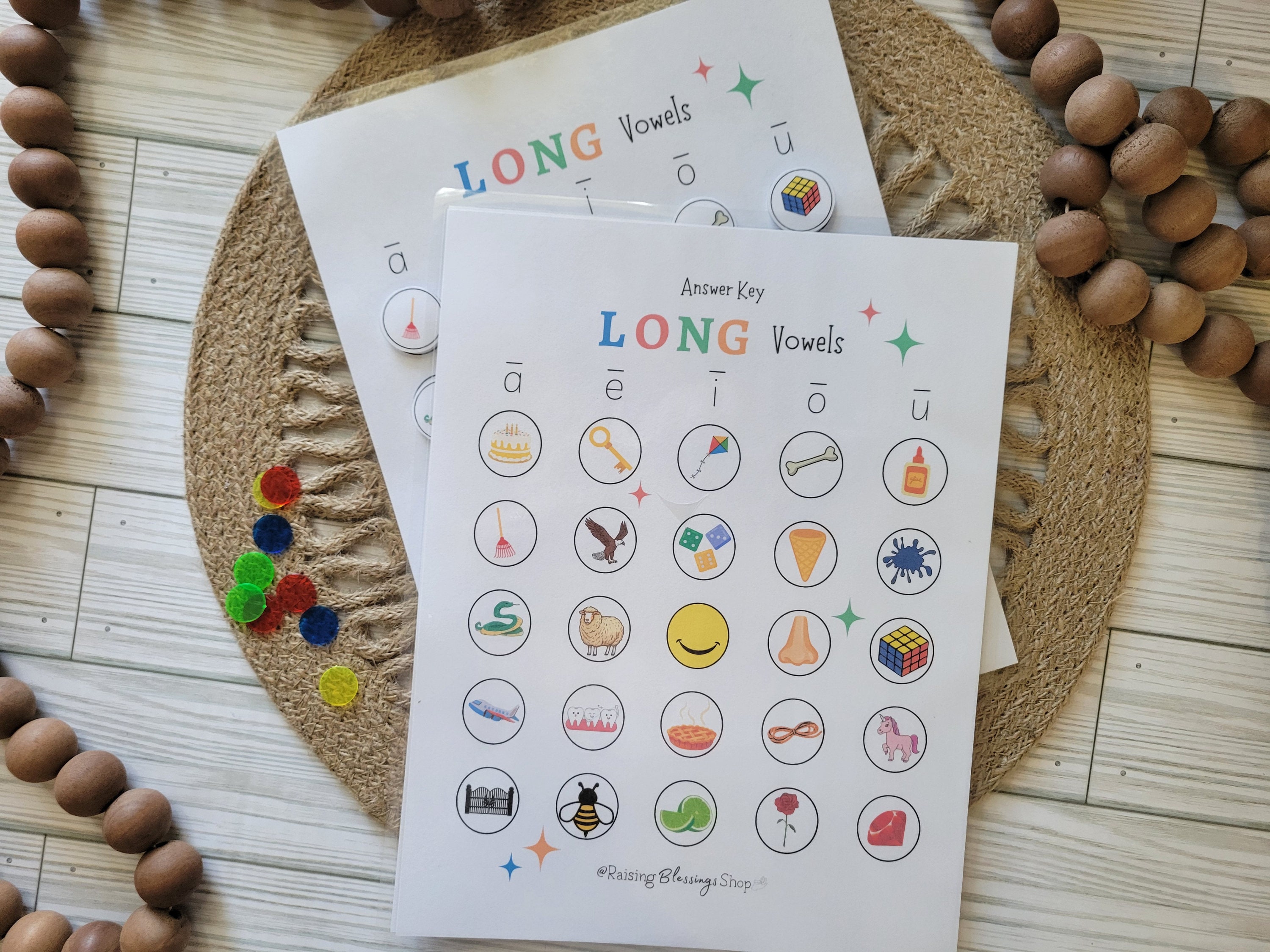 INSTANT DOWNLOAD Vowel Sounds Matching Preschool Letter Sounds Practice ...