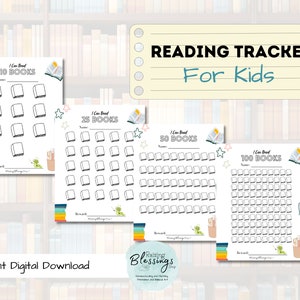 INSTANT DOWNLOAD Reading Tracker Poster for Kids Reading Rewards Chart ...