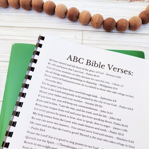 INSTANT DOWNLOAD| Alphabet Scripture Penmanship Copywork Workbook ...