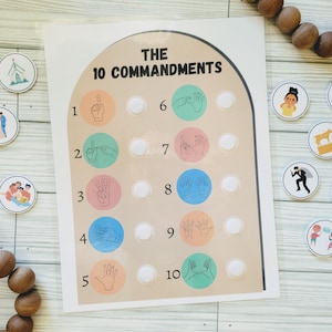 INSTANT DOWNLOAD Ten Commandments Printable Memory Game Sign Language ...
