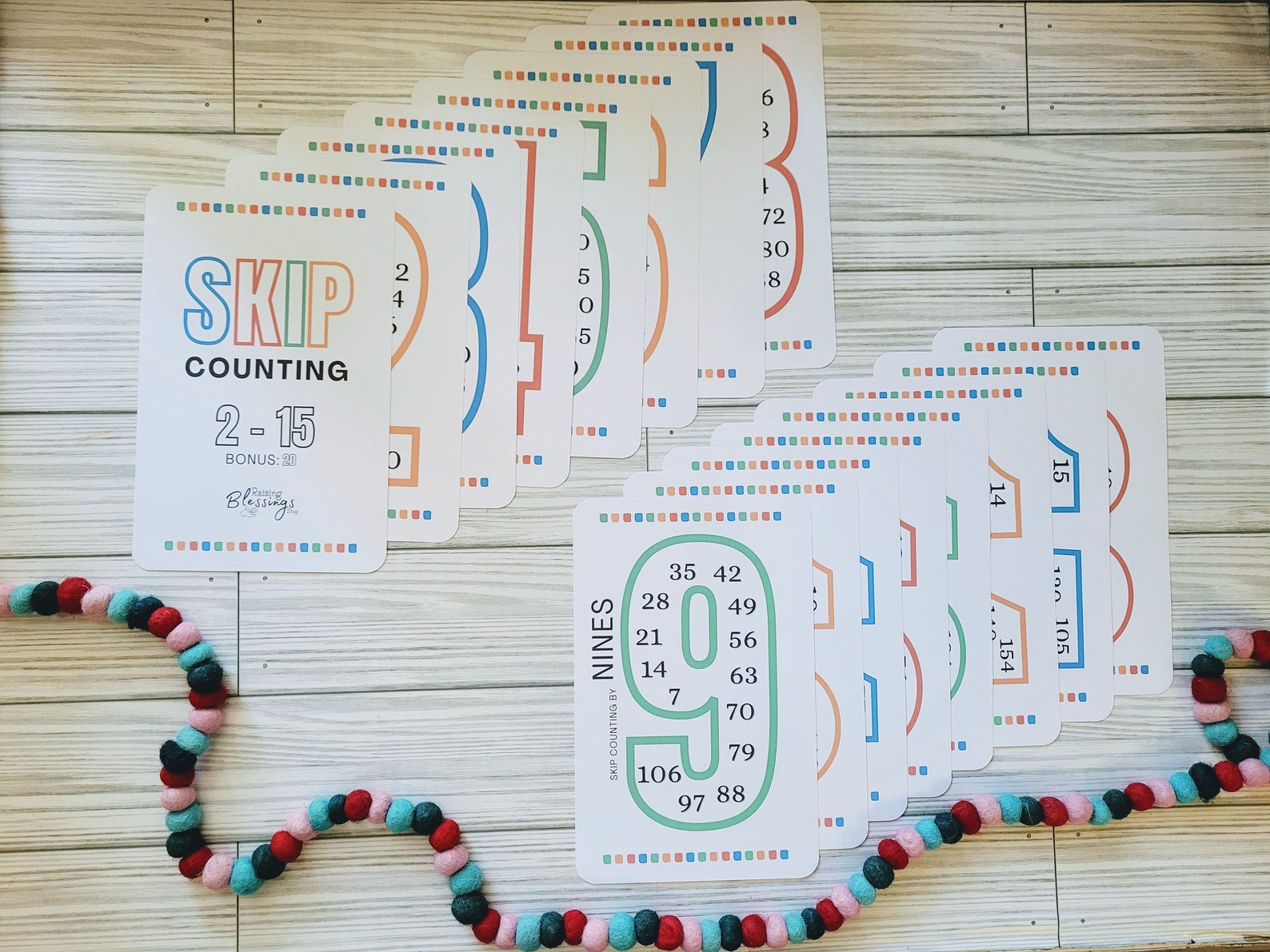 INSTANT DOWNLOAD Skip Counting Flashcards Printable Numbers Practice ...