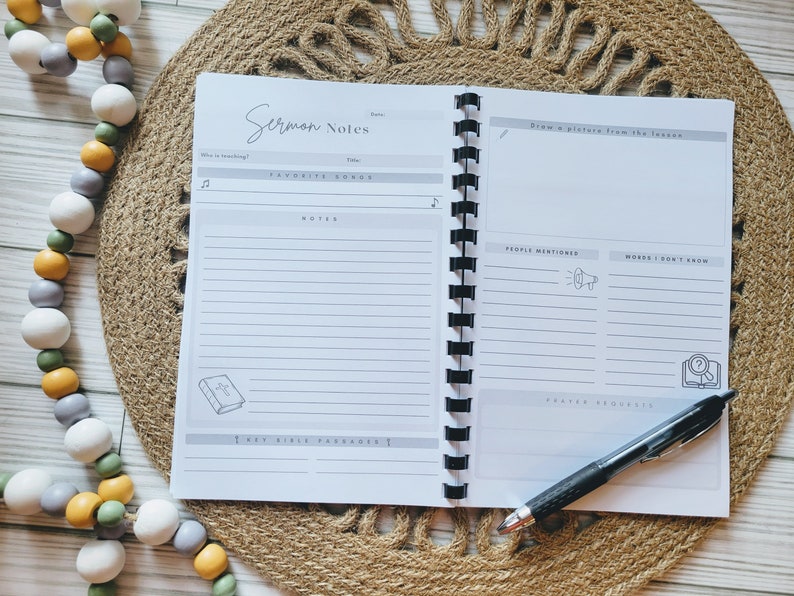 PRINTABLE | Youth Sermon Notebook | Kids Church Notes | Church Busy ...
