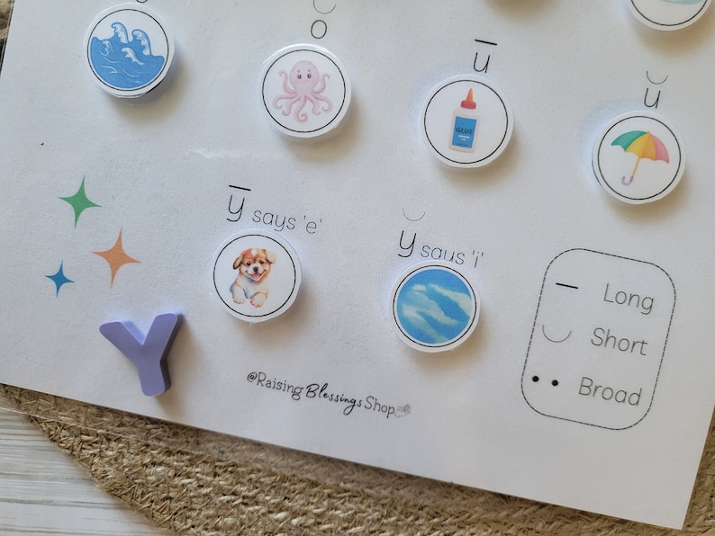 INSTANT DOWNLOAD Vowel Sounds Matching Preschool Letter Sounds Practice ...