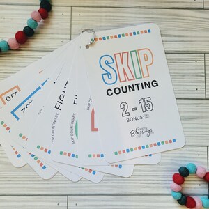 INSTANT DOWNLOAD Skip Counting Flashcards Printable Numbers Practice ...