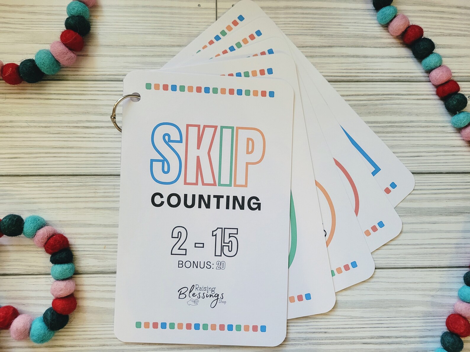 Skip Counting Flashcards Set Numbers Practice Skip Counting 2 - 15 and ...