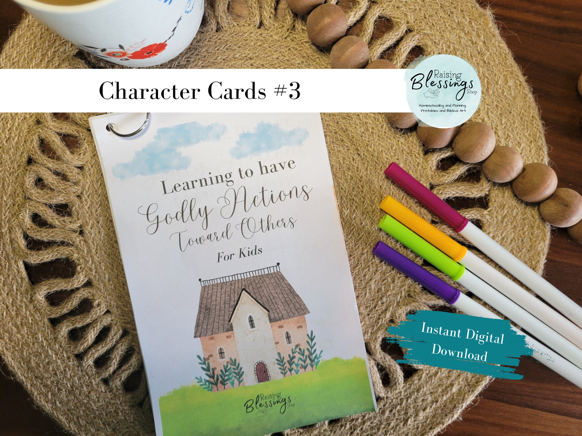 Instant Download BUNDLE: Learning Godly Character Cards for Kids ...
