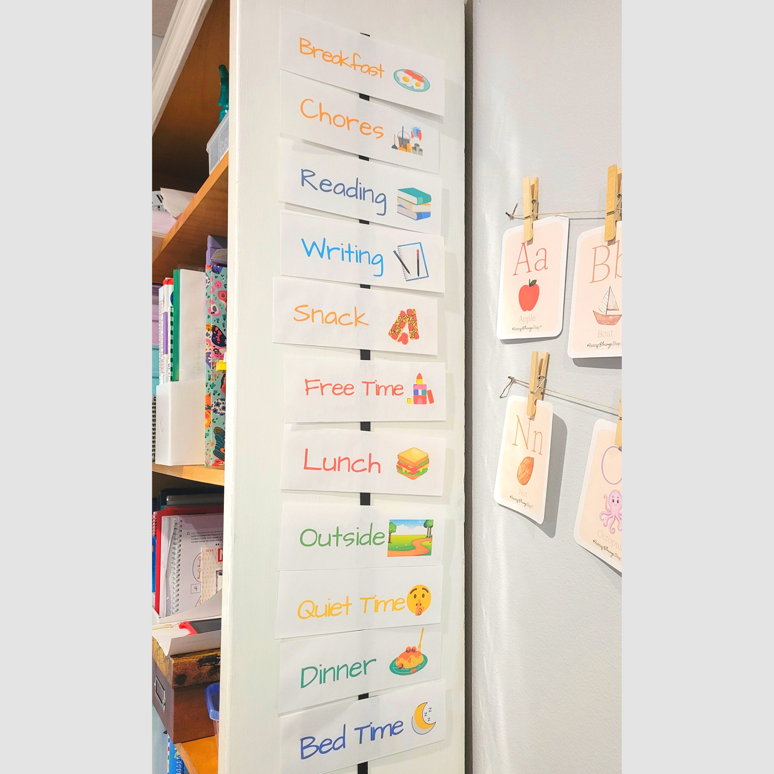Visual Daily Schedule Morning Routine Homeschool Schedule Rhythm - Etsy