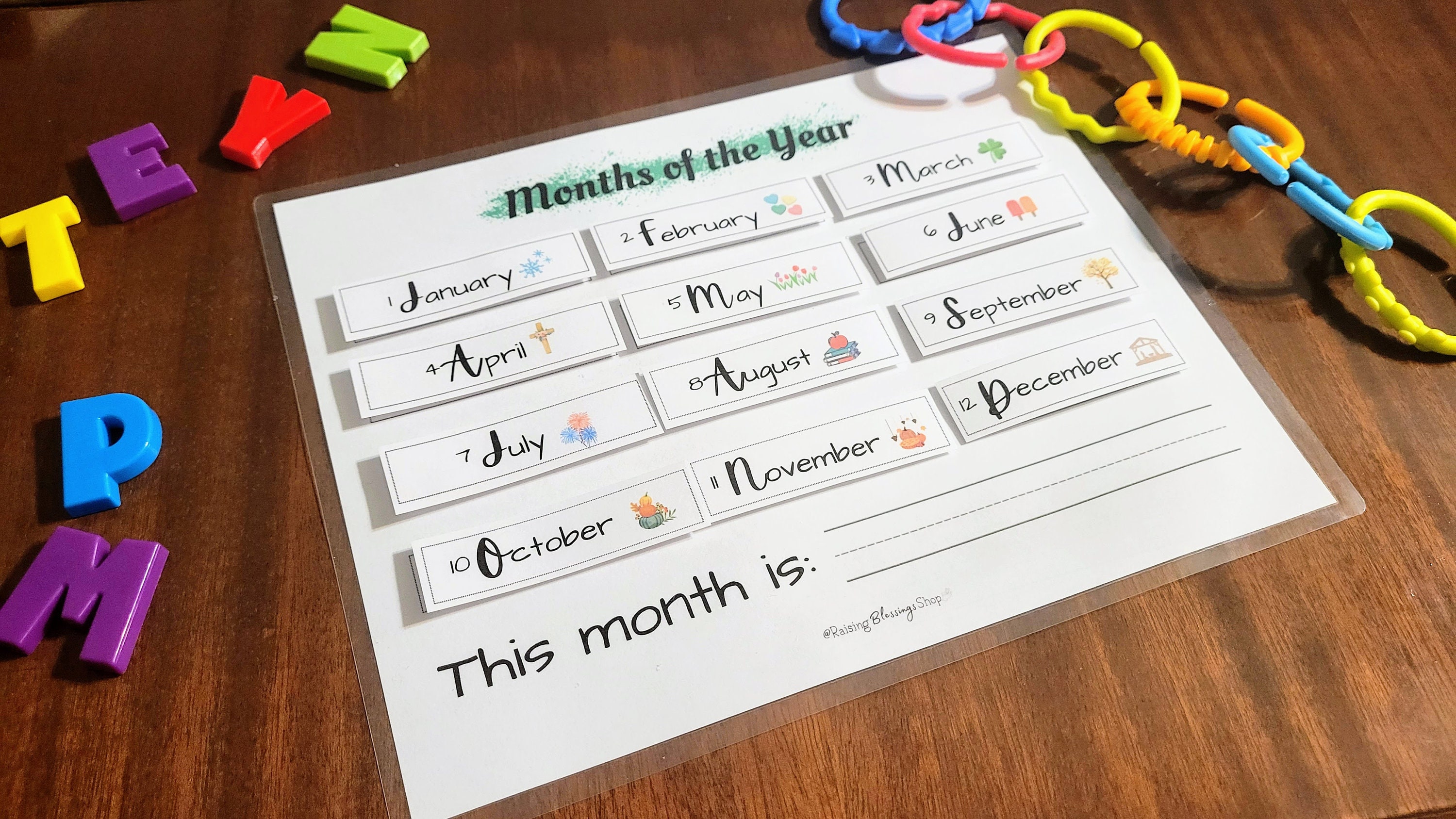 Months of the Year Busy Book Busy Binder Kids Printable - Etsy