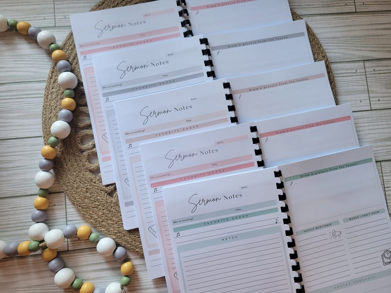 Youth Sermon Notebook | Kids Church Notes | Church Busy Book | Teen ...