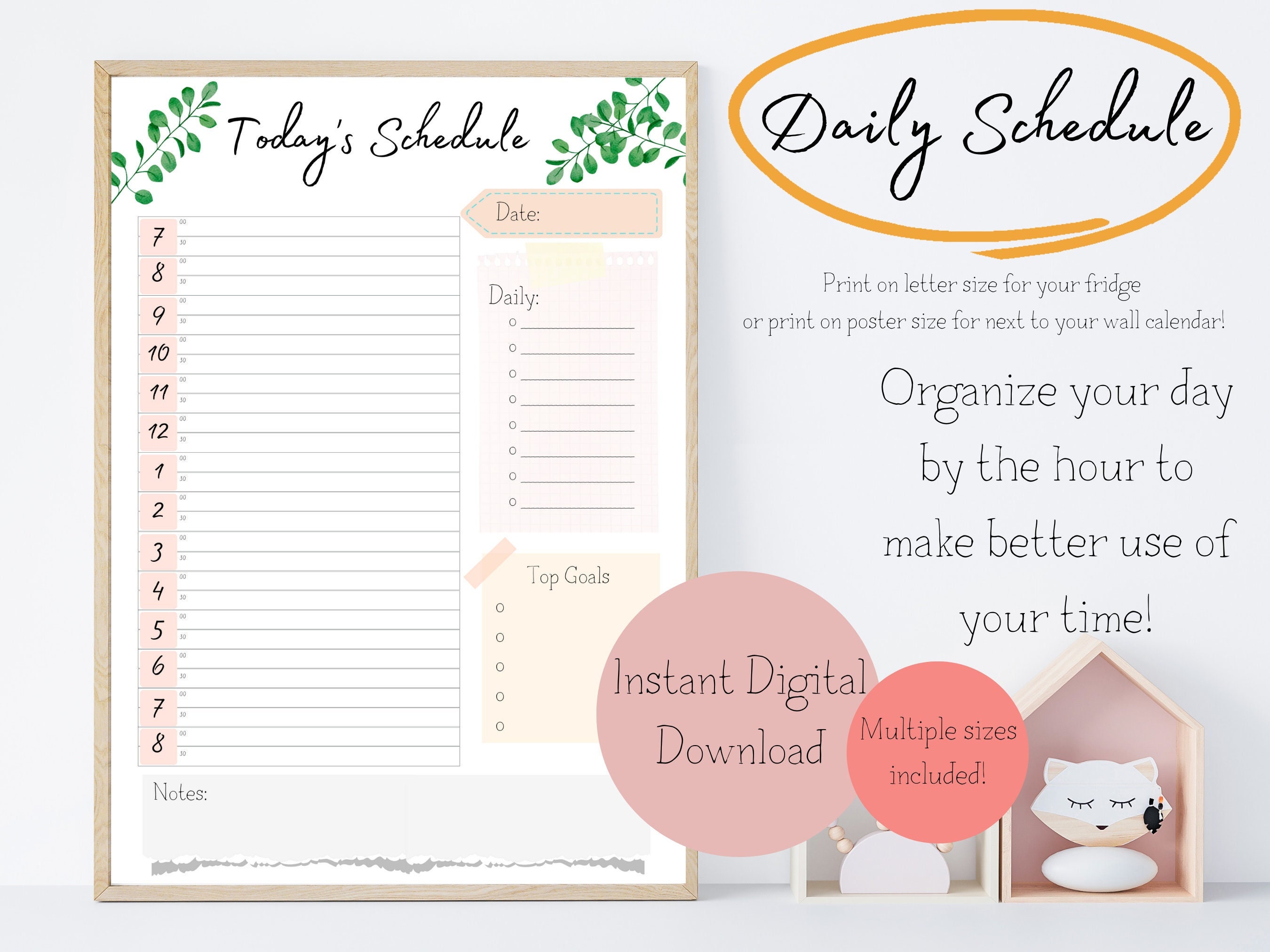 Daily Schedule | Hourly Schedule | Productivity Booster | Daily ...
