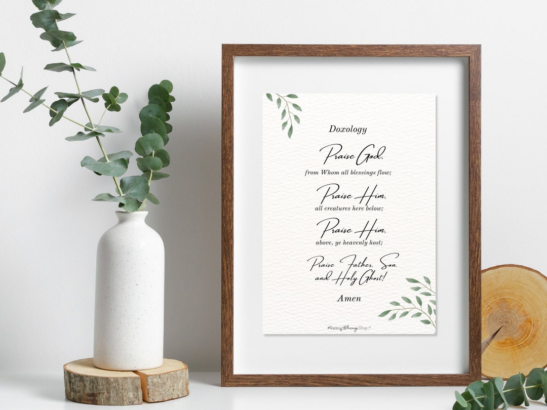 INSTANT DOWNLOAD Doxology Print Doxology Wall Hanging Praise God From ...