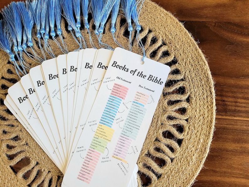 Books of the Bible Genre Bookmarks Grouped by Category Pastel ...
