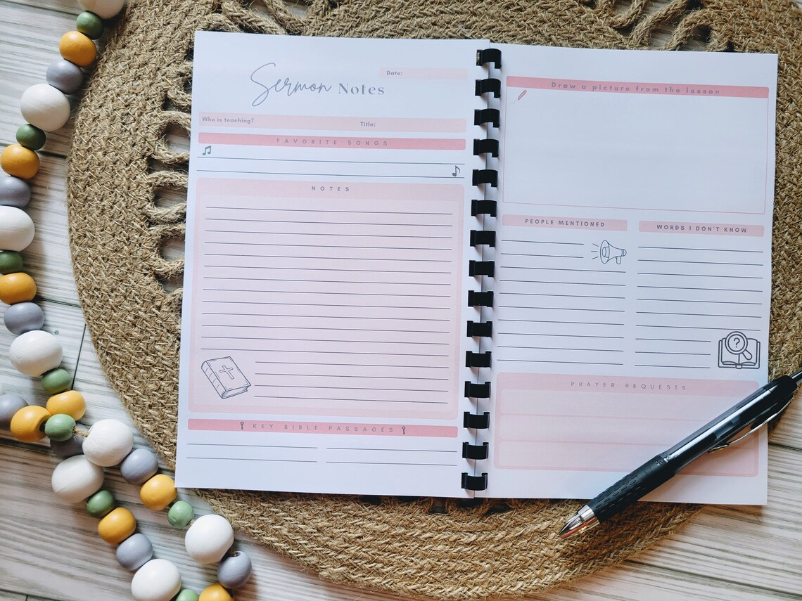 PRINTABLE | Youth Sermon Notebook | Kids Church Notes | Church Busy ...