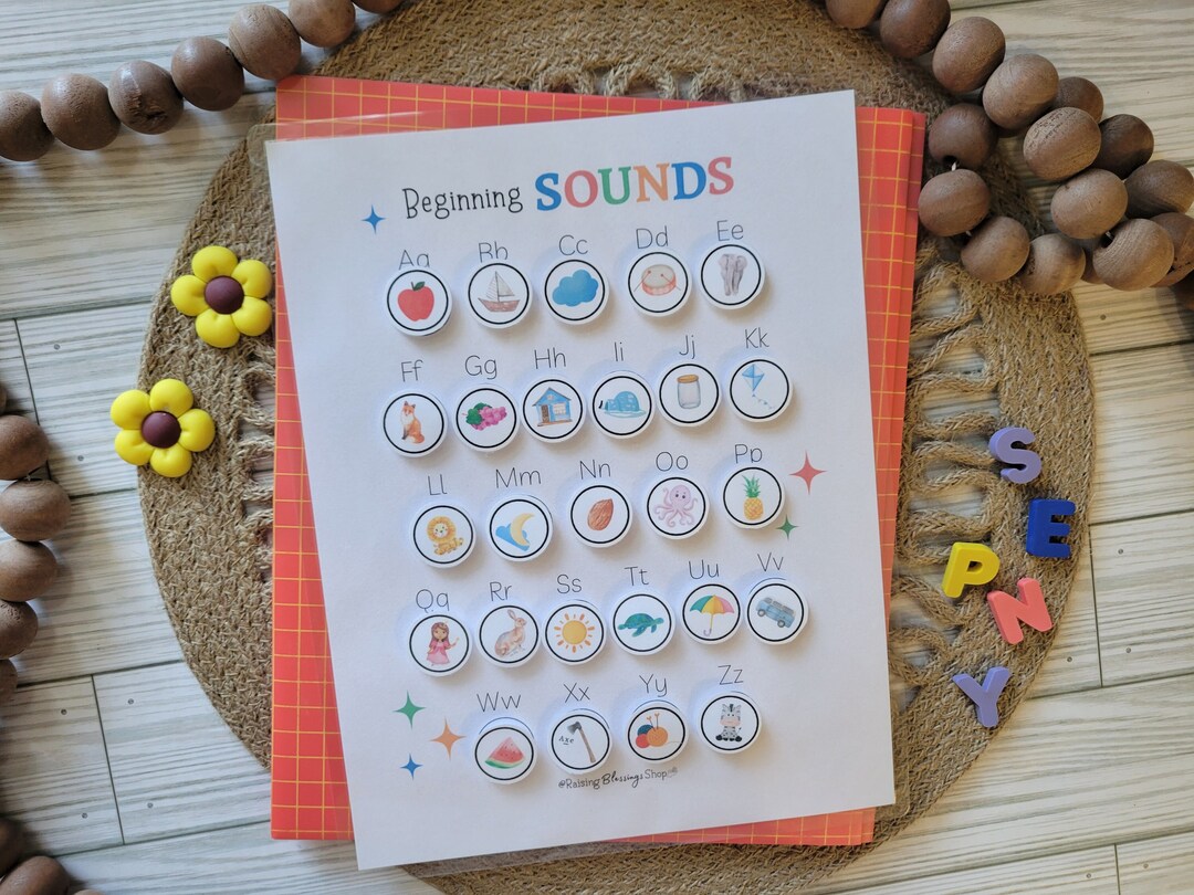 INSTANT DOWNLOAD Alphabet Beginning Sounds Matching Preschool Letter ...