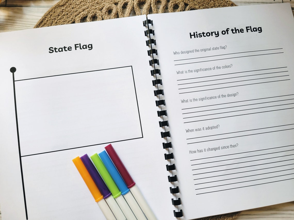 DIGITAL DOWNLOAD My State Research Journal United States Middle School ...