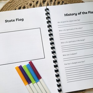 DIGITAL DOWNLOAD My State Research Journal United States Middle School ...