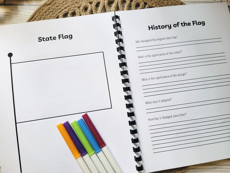 DIGITAL DOWNLOAD My State Research Journal United States Middle School ...