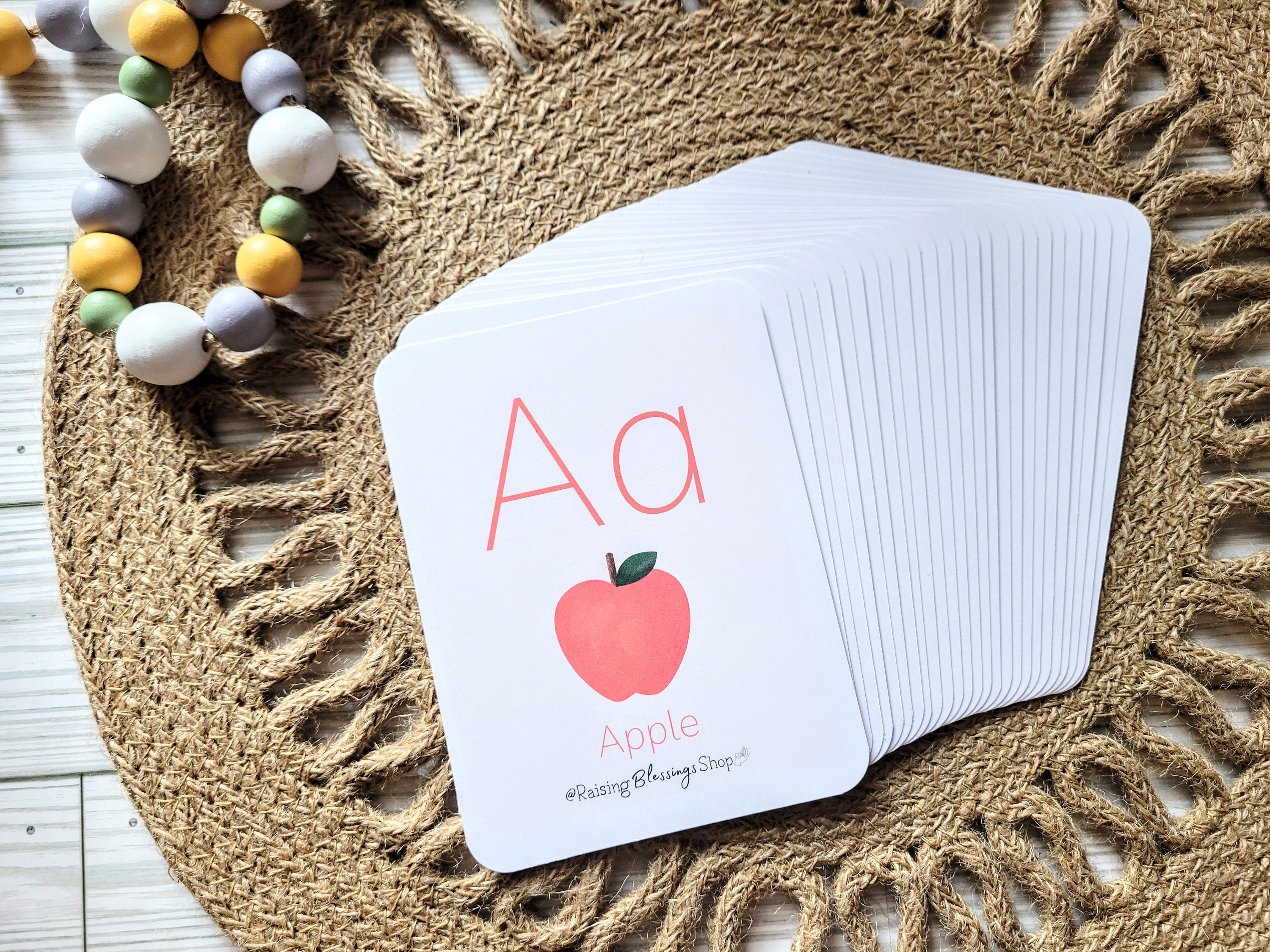 INSTANT DOWNLOAD Watercolor Alphabet Flashcards Letters Learning Props ...