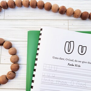 INSTANT DOWNLOAD| Alphabet Scripture Penmanship Copywork Workbook ...