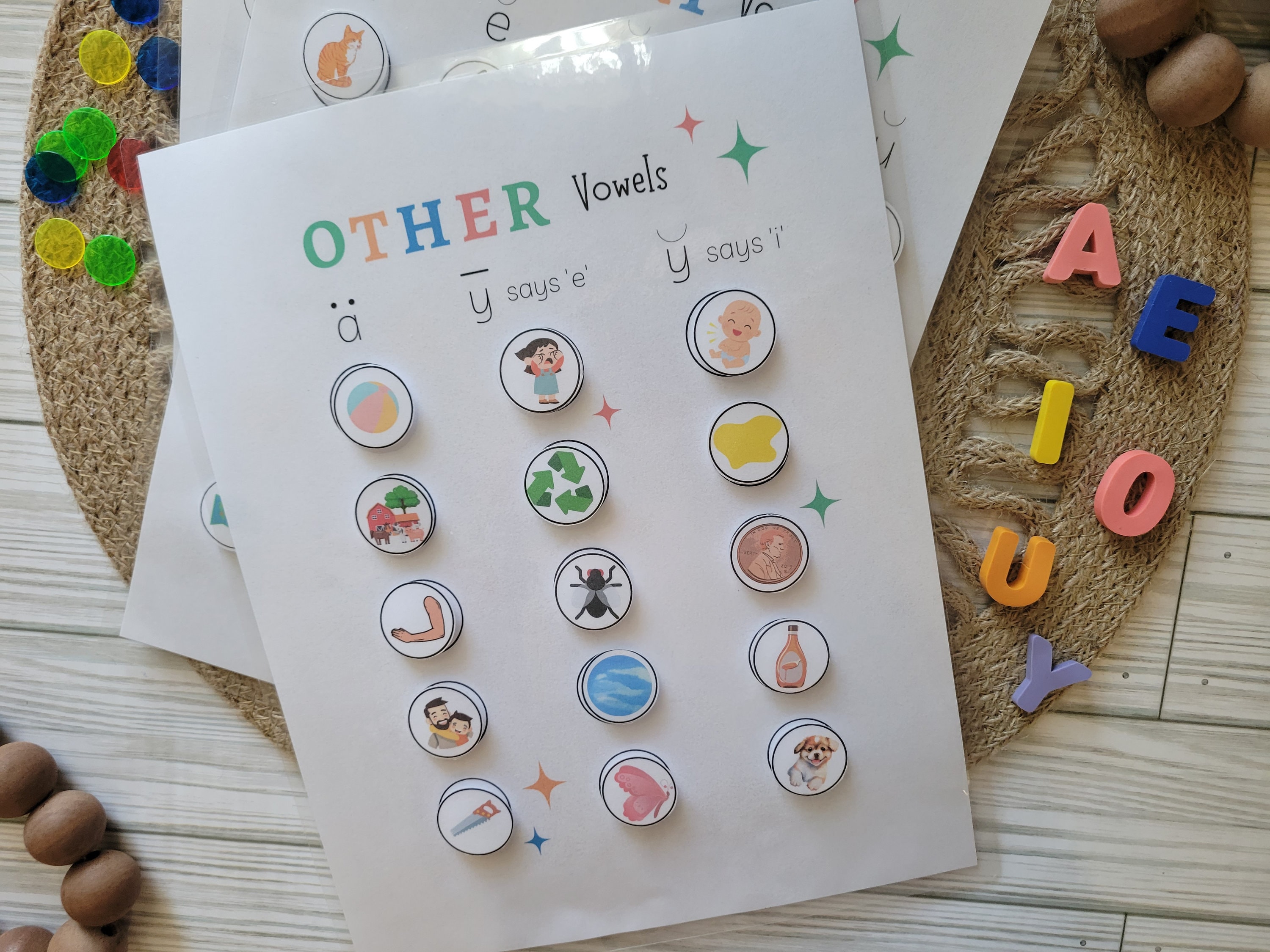INSTANT DOWNLOAD Bundle: Alphabet Beginning Sounds and Vowel Sounds ...