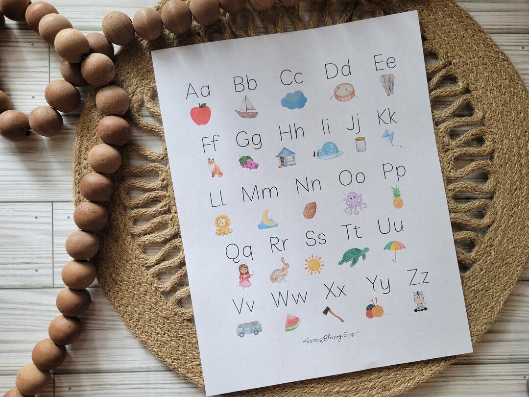 INSTANT DOWNLOAD | Watercolor Alphabet Poster | Homeschool Wall Art ...