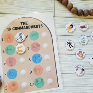 INSTANT DOWNLOAD Ten Commandments Printable Memory Game Sign Language ...