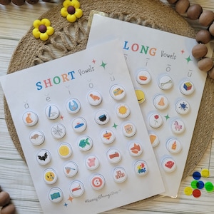 INSTANT DOWNLOAD Vowel Sounds Matching Preschool Letter Sounds Practice ...