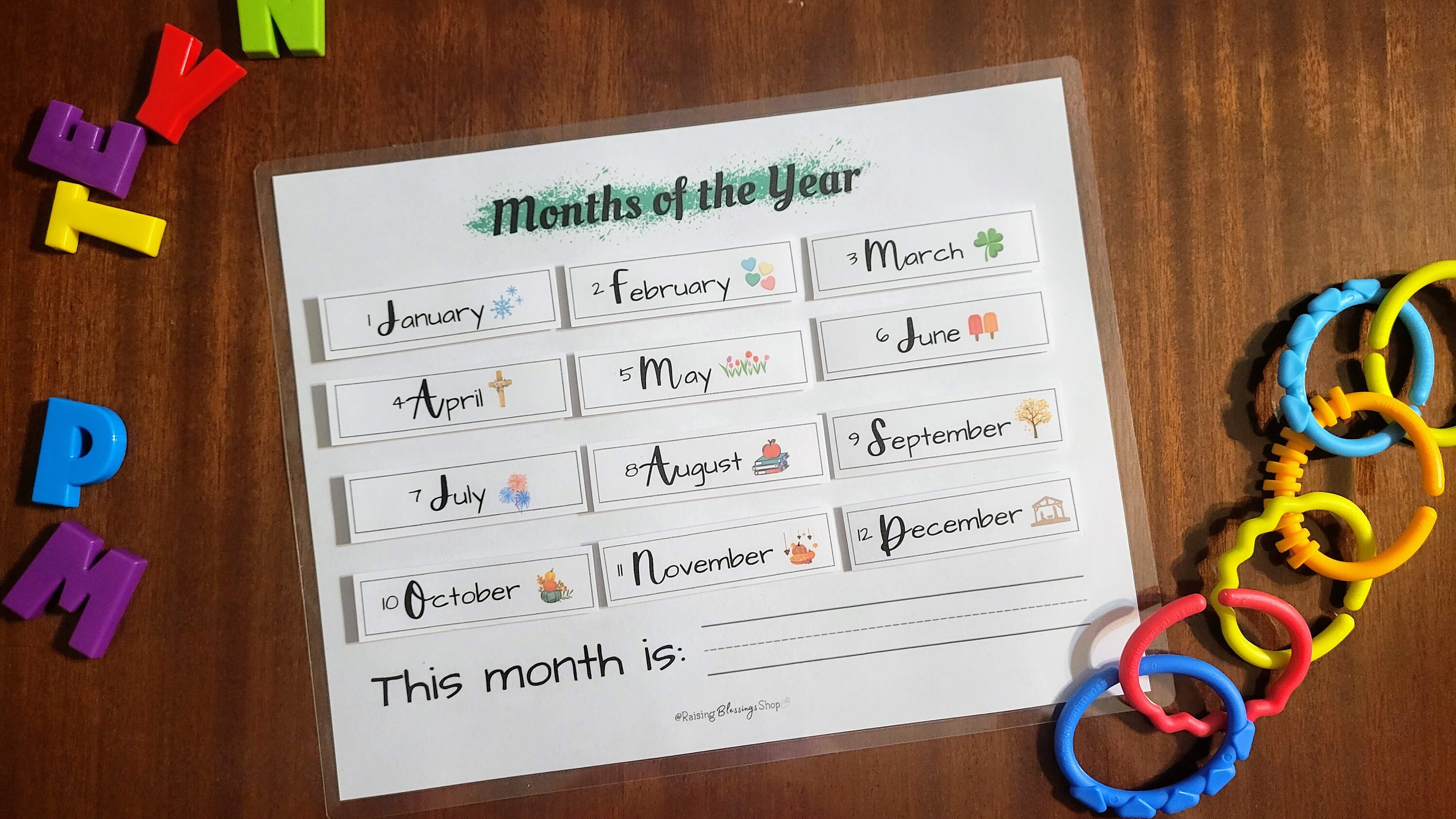 Months of the Year Busy Book Busy Binder Kids Printable - Etsy